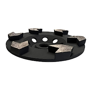 5” Diamond Grinding Cup Wheel Arrow Diamond Segment for Concrete Epoxy Glue Mastic Paint and Coating Removal 5/8-11” Thread