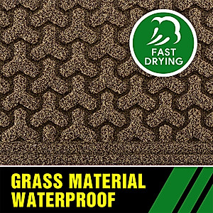 Amagabeli Large Outdoor Door Mats Rubber Shoes Scraper 36" x 24" for Front Door Entrance Outside Doormat Patio Rug Dirt Debris Mud Trapper Waterproof Out Door Mat Low Profile Washable Carpet BG039