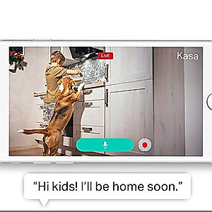 Kasa Indoor Camera by TP-Link, Rolling 2-day video history for 2-Yr Free, 1080P w/ Night Vision, 2-Way Audio, Motion Detection for Pet Baby Monitor, Works with Alexa & Google Home (KC120)