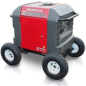 Brand New All Terrain Wheel Kit - fits Honda EU3000is Generator Never Flat Tires RED Color