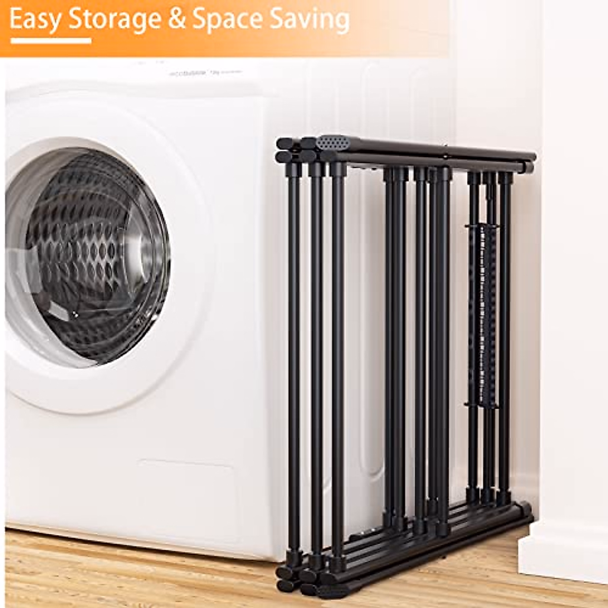 KeingGcopr Household Indoor Foldable Drying Rack Clothing, Laundry Drying Rack - 40" x 28.8" x 14.2", Space Saving Indoor&Outdoor, Black