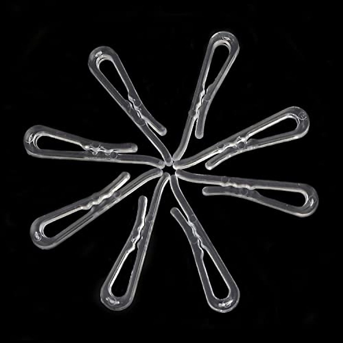 Plastic Alligator Clip yyangz 400PCS U Shape Clear Durable Plastic Alligator Clips, Transparent Plastic Shirt Clips with Teeth for Ties, Pants,Shirts, Securing Fabric Clip