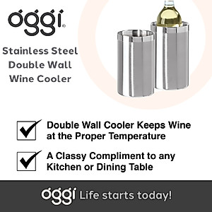 Oggi Wine Cooler, Stainless Steel