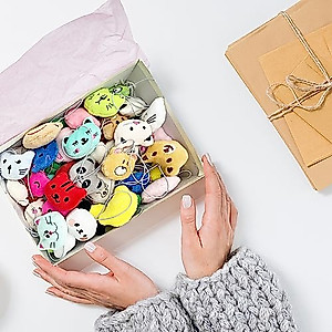 XIPEGPA 50 PCS Mini Animal Plush Toys Set Cute Small Animal Stuffed Toy Keychain for Party Favors Keychain Ornament for Goody Bag Easter Egg Stuffers Carnival Birthday Party Classroom Prizes