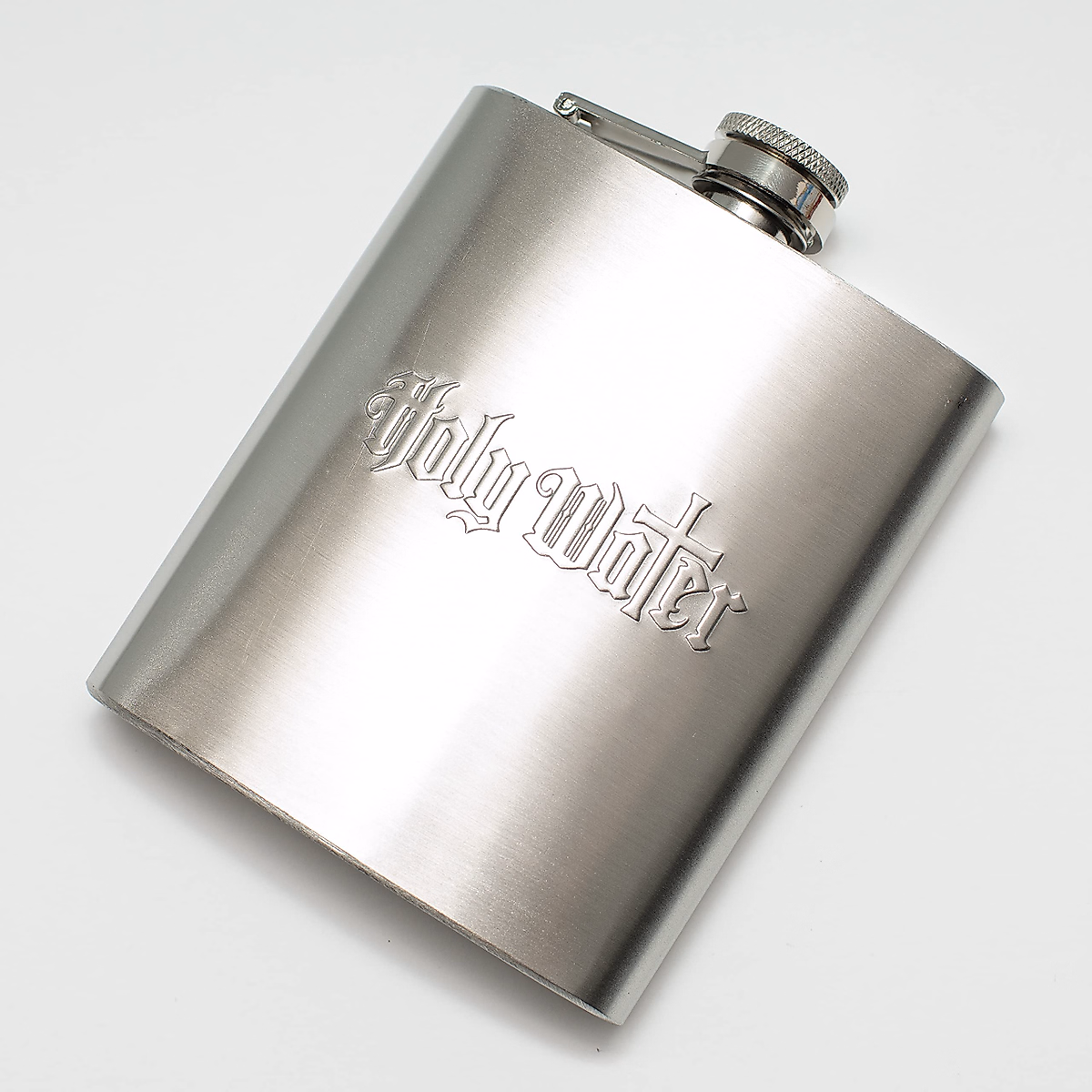 Funderstood Dracula Holy Water Hidden Barware Book Safe, Gothic Secret Liquor Flask with Two Stainless Steel Shot Glasses, Gothic Gift Set, Goth Decor - 2.25” X 6.125” X 9.5”