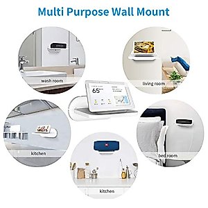 HomeMount Mount for Google Nest Hub - Wall Mount Holder Shelf Compaitble with Google Nest Hub/NEST HUB (2nd gen)/NEST HUB MAX (White)