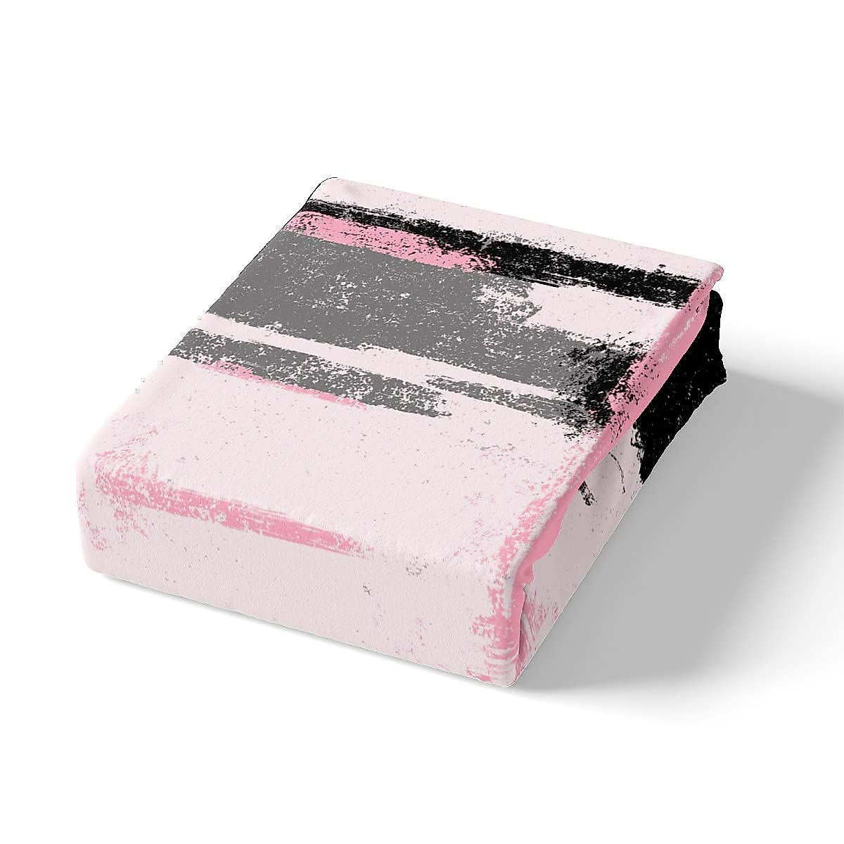 Abstract Bedding Set Modern Abstract Art Fitted Sheet for Boys Girls Children Pink Black Pattern Bed Sheet Set Room Decor Twin Size Bed Cover 2Pcs