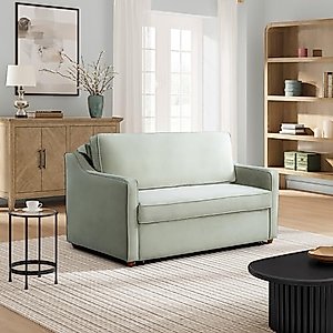 Serta Santa Cruz Convertible Loveseat, Sage