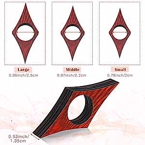 3 Pieces Book Page Holder Wooden Thumb Bookmark Thumb Ring Page Holder Page Spreader Book Reading Accessories for Teachers Book Lovers Readers Bookworm Literary Present in 3 Sizes