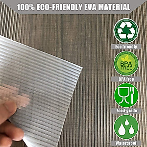 Shelf Drawer Liners for Kitchen Cabinets, Smilco Clear Nonslip Waterproof Non-Adhesive Washable Refrigerator Mats Bathroom Pantry Cupboard Drawer Shelf Liner Protector (17.5 Inches X 20 Ft)