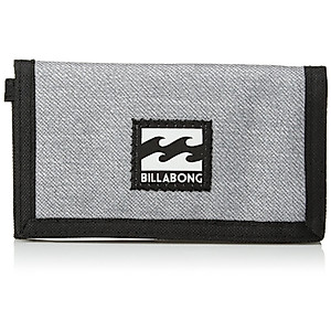 Billabong Men's Polyester Classic TRI-FOLD Wallet, Light Grey Heather, ONE