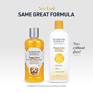 Veterinary Formula Smart Coat Complex Puppy Love Extra Gentle Tearless Shampoo, 17 Fl oz – For Pups Over 6 Weeks – With Fresh Scent, Long-Lasting Clean – Won't Dry Out Delicate Skin