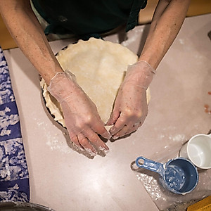 AMMEX GlovePlus Industrial Clear Vinyl Gloves, Box of 100, 3 mil, Size Medium, Latex Free, Powdered, Food Safe, Disposable, Non-Sterile, IV44100-BX