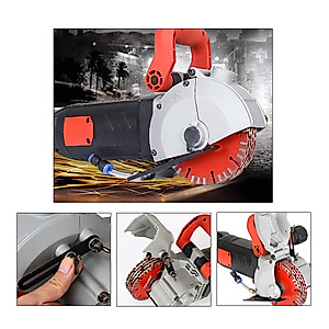 ZXMOTO Wall Groove Cutting Machine +Carry Box 110V 4800W,With 5 PCS Saw Blades Wall Slotting Machine Electric Wall Chaser for Brick Granite Marble Concrete 42MM Cutting Width/41MM Cutting Depth