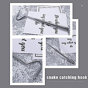 DOITOOL 2pcs Snake Hook Telescopic Snake Catching Tools Stainless Steel Snake Tongs Reptile Grabber 68cm