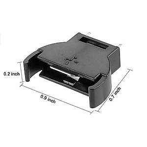 QMseller 6Pcs Plastic Vertical Button Cell Battery Holder for CR/LIR2032 2032