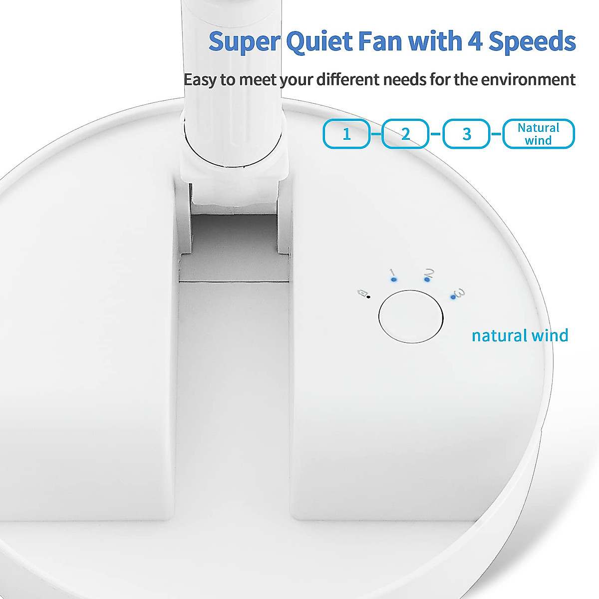 DODAER Portable Pedestal Fan,Foldaway Standing Fan Foldable Desk Fan,Remote Control Telescopic 4 Speed Quiet Timer Fan for Home Kitchen Outdoor Camping