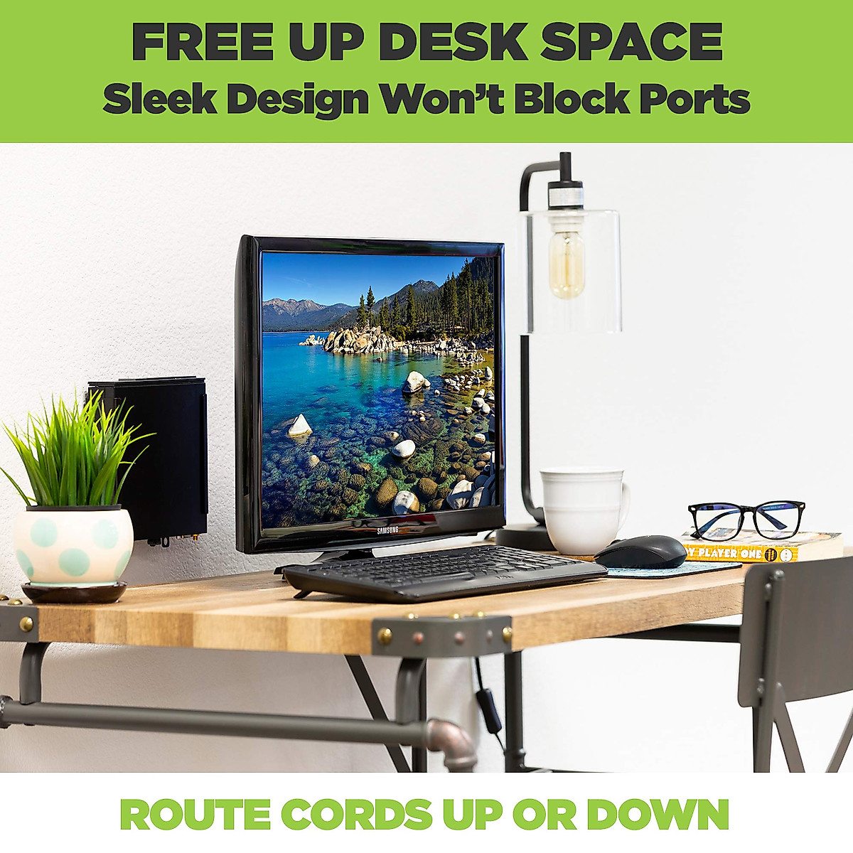 HIDEit Mounts Micro Mount for Dell OptiPlex Micro PC - American Company - Steel VESA Mount for Dell Optiplex - Monitor Mount, Wall or Under Desk Mount