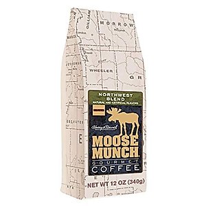 Moose Munch Gourmet Ground Coffee by Harry & David, 12 oz bag (Northwest Blend)