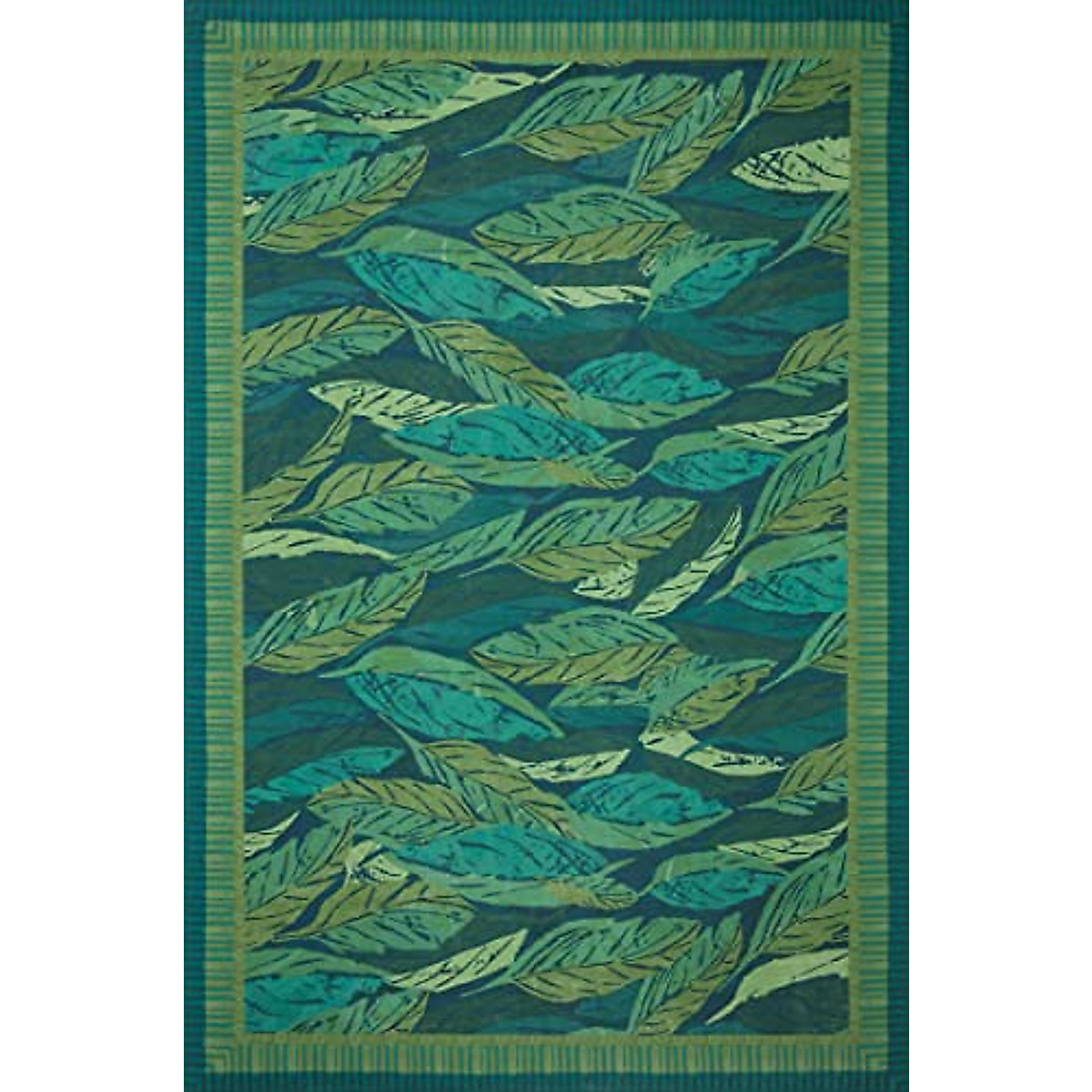 Loloi Justina Blakeney x Pisolino Collection PSO-04 Teal/Lagoon, Indoor/Outdoor 3'-6" x 5'-6" Accent Rug