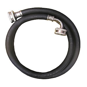 LASCO 16-1732 Rubber Washing Machine Hose with 3/4-Inch Female and One Elbow End, Black, 3-Foot