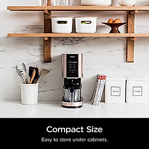 Ninja NC301 CREAMi Ice Cream Maker, for Gelato, Mix-ins, Milkshakes, Sorbet, Smoothie Bowls & More, 7 One-Touch Programs, with (2) Pint Containers & Lids, Compact Size, Perfect for Kids, Rose Gold