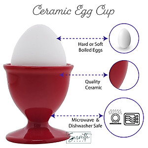 Soft Boiled Egg Cups Set of 2 Red