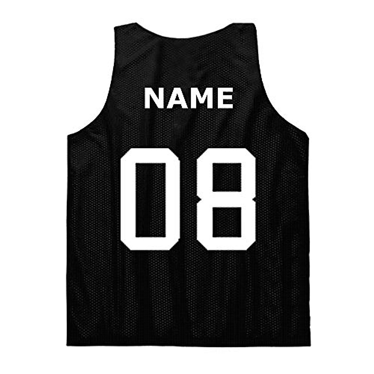 TOPTIE Custom Reversible Basketball Jersey (Double Sides Name/Number) Mesh Tank Top Scrimmage Jersey-Black/White-L