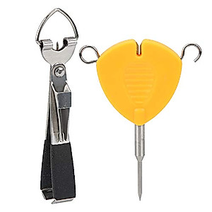 BUUA Fishing Puller Knot Tool, Fishing Knot Puller, Practical Stainless Steel Stylish for Knotter Fishing Accessories Fishing Enthusiasts Men Women(5 in 1)