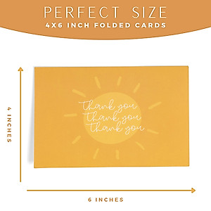 Baby Shower Thank You Cards with Envelopes 4x6 Here Comes the Son Boho Thank You Cards 30 Pack | First Trip Around the Sun Note Cards – You Are My Sunshine Thank You Cards Ray of Sunshine Baby Shower