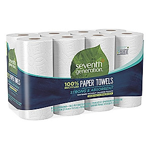 Seventh Generation Paper Towels, 100% Recycled Paper, 2-ply, 8 Count (Pack of 4)