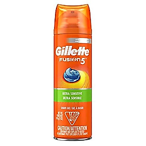 Gillette Fusion Shave Gel Ultra Sensitive 7 Ounce (207ml) (3 Pack)