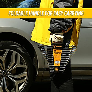 DEKOPRO Combination Wrench Set, SAE&Metric, 30-piece, 1/4'' to 1'' & 8-22mm, 12-Point, Chrome Vanadium Steel, with Plastic Tray