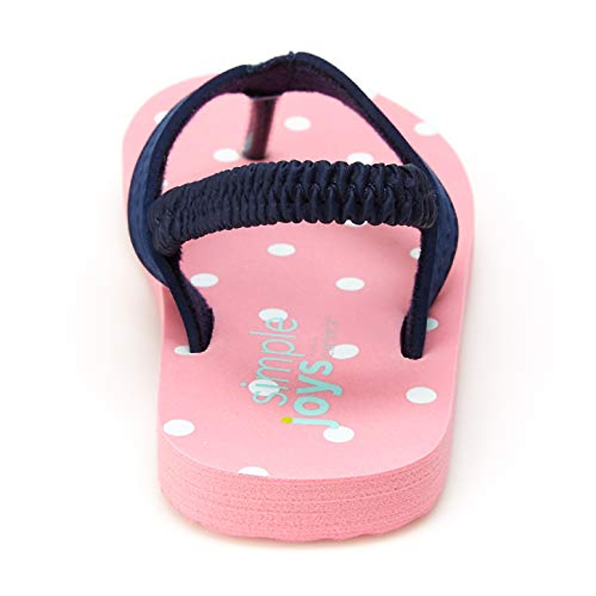 Simple Joys by Carter's Girls Kimmie Kaia Aqua Set Sandal, Navy/Pink Dots, 7 Toddler