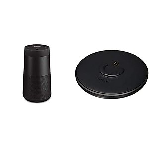 Bose SoundLink Revolve (Series II) Portable Bluetooth Speaker – Wireless Water-Resistant Speaker, Black & SoundLink Revolve Charging Cradle Black