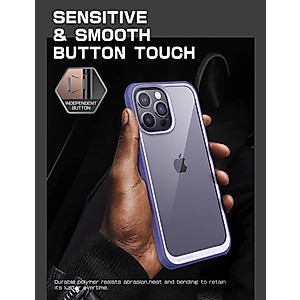 SUPCASE Unicorn Beetle Style Series Case for iPhone 14 Pro Max 6.7 Inch (2022), Premium Hybrid Protective Slim Clear Case (Mauve)