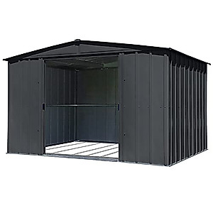 Arrow Sheds Amazon Exclusive Classic 10' x 8' Charcoal Steel Storage Shed with Included Floor Frame Kit