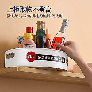 多功能可旋转调料架加厚调料盒调料瓶佐料瓶托盘收纳架厨房置物架Oak kitchen rotating rack multifunctional rotatable seasoning rack thickened seasoning box seasoning bottle seasoning bottle tray storage rack kitchen rack 30cm diameter