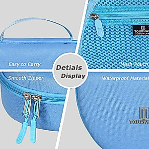 Tourmate Hard Travel Case for Philips K4206 Kids Wireless On-Ear Headphones/iClever HS19 Kids Headphones/RORSOU R10 On-Ear Headphones, Protective Carrying Storage Bag (Blue, Case Only)