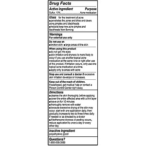 De La Cruz 10% Sulfur Ointment - Cystic Acne Treatment for Face and Body - Daily 10 Min Spot Treatment Mask Safe and Effective Game Changing Hormonal Acne Treatment that Clears Up Pimples 2.6oz 3 Pack