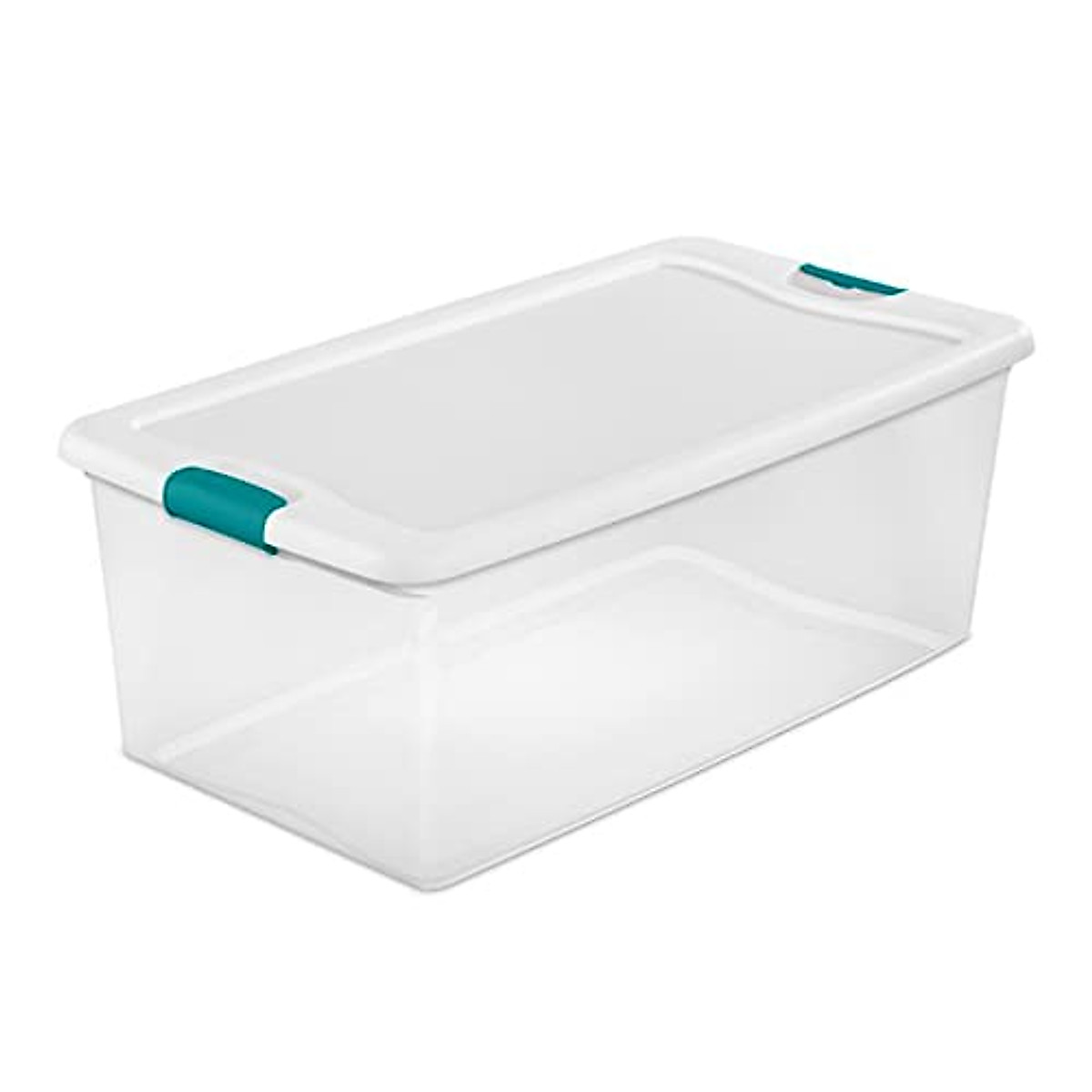 Sterilite 106 Quart (4 Pack) & 64 Quart (12 Pack) Latching Clear Plastic Storage Organizer Tote Tub Container Bin Box for Organization and Storage