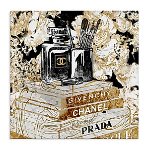 Stupell Industries Glam Designer Accessories Women's Fashion Book Detail, Designed by Ziwei Li Wall Art, 17 x 17, Canvas