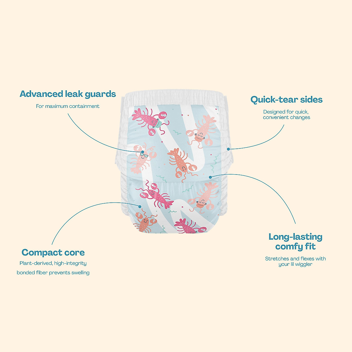 Hello Bello Premium Swim Diapers I Affordable and Eco-Friendly Disposable Swim Dipes for Babies and Kids I Size Medium - Diaper Size 4-5