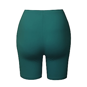 Made by Emma Essential Active Daily Cotton Mid Rise Biker Shorts Hunter Green S