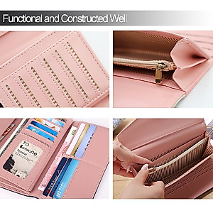 Womens Leather Wallet Purse Handbag Floral Money Clips Credit Card Case Holder