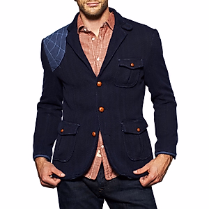 Doberman Menswear Samurai Indigo Jacket L-Blue