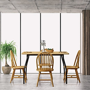 Giantex Wood Dining Chairs Set of 2, Windsor Chairs with Solid Wood Legs, High Spindle Back, H-Shaped Crossbars, Vintage Country Farmhouse Style Wooden Side Chairs