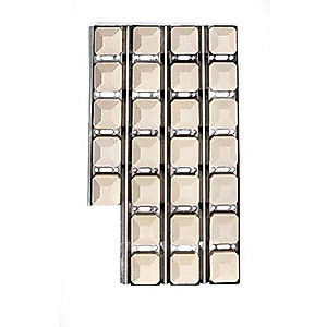 Votenli S9255A(1-Pack) S9256A(1-Pack) Stainless Steel Heat Plate and Ceramic Briquettes (54-Pack) Replacement for Dynasty DBQ30F