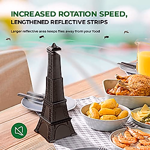 Fly Fan for Tables, 4PCS Fly Fans for Outdoor Table, Fly Fan Repellent Indoor Outdoor, Portable Fly Fans Spinner for Restaurant, Party, Home