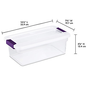Sterilite Clear Storage Boxes with Latches Bundle (12-Pack)